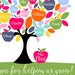 Personalised Teacher Rainbow Tree Gift, Teacher Apple, Tree Class Names ...