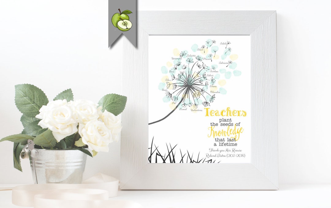 Dandelion Teacher Appreciation Gift, Wish Flower, Plant the Seeds of ...