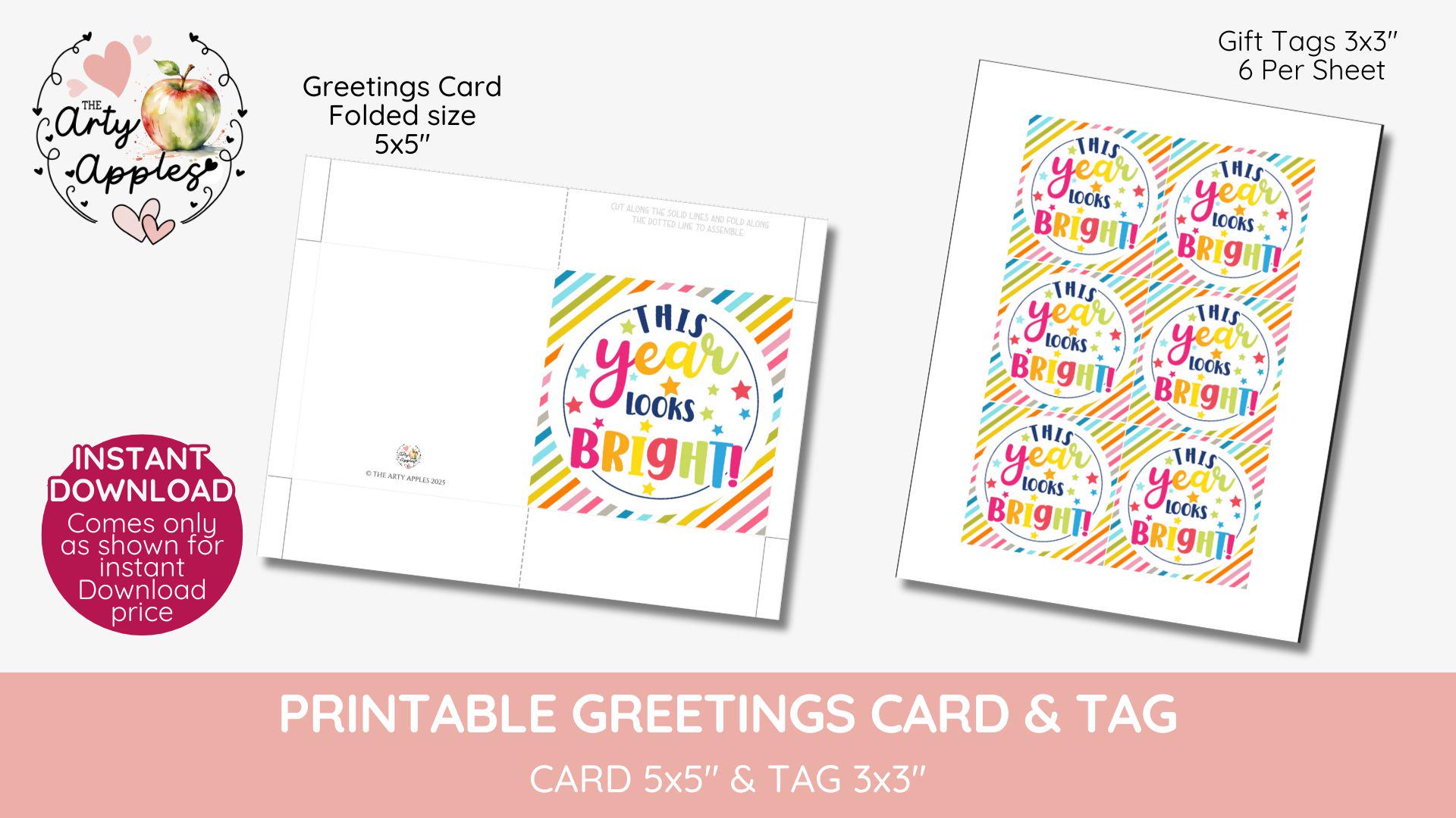 This Year Looks Bright Printable Gift Tag, Teacher Back to School Meet ...