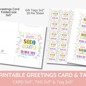 Soda Thank You, Soda-lighted, Back to School Tag, Fun Year, New Teacher ...