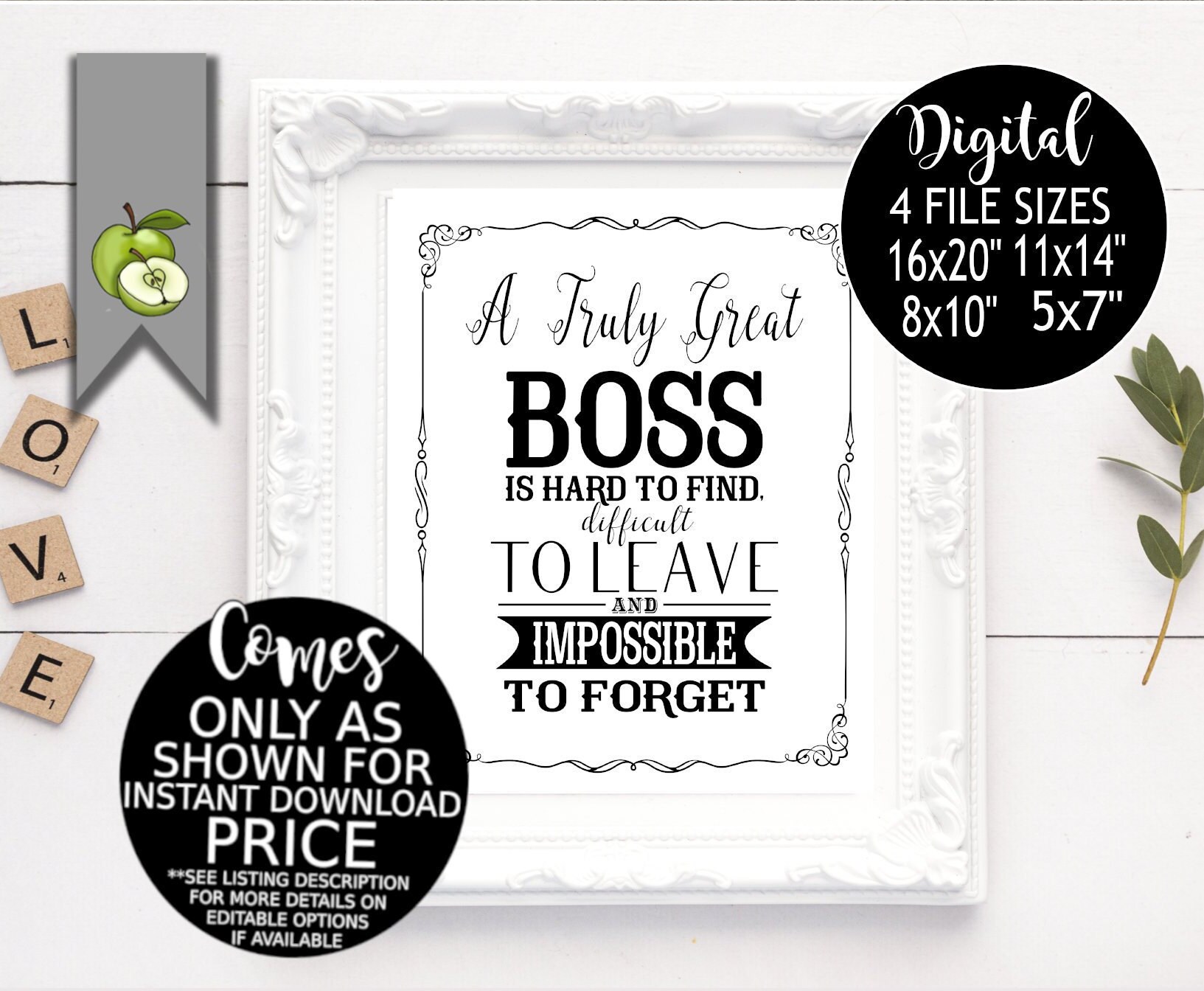 Boss appreciation day week Boss week boss card boss gift | Etsy
