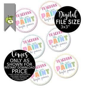 Teachers Like You Paint a Bright Future Nail Polish Gift Tag | Etsy