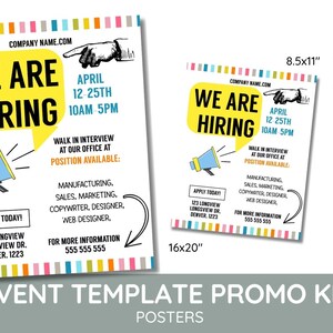 Editable We Are Hiring Staff Flyer, Helpers Required, Job Available ...
