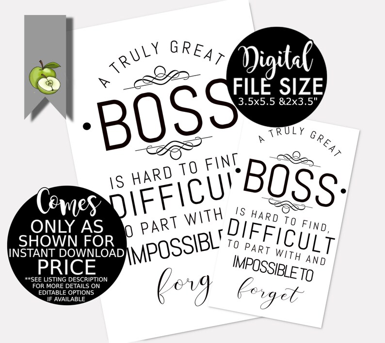 Boss Wine Bottle Label and Gift Tag for Boss Week Boss Day - Etsy