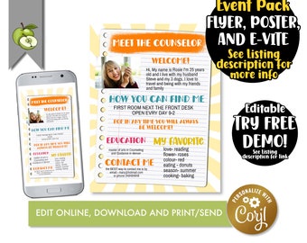 EDITABLE School Counselor Newsletter Template, INSTANT DOWNLOAD ...