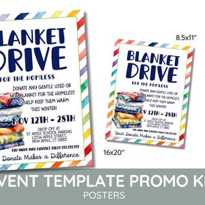 Editable Blanket Drive, Printableeditable Blanket in Need, Homeless ...