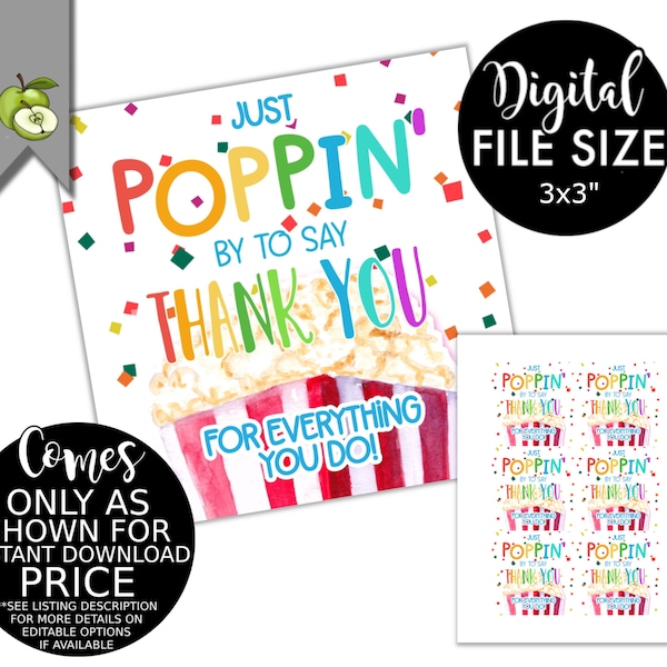 Popping in to Say Thank You - Etsy