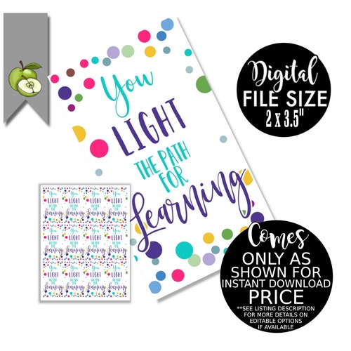 Teacher Appreciation Gift Tag Thank You for Being the - Etsy