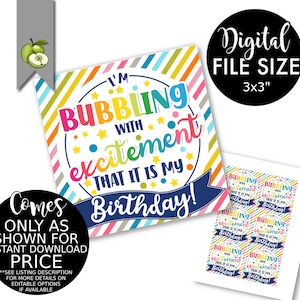 I’m Bubbling With Excitement That It’s My Birthday!, Bubbles Birthday ...