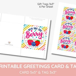 You Are the Berry Best Teacher Appreciation Sign Gift Tag & Card, End ...