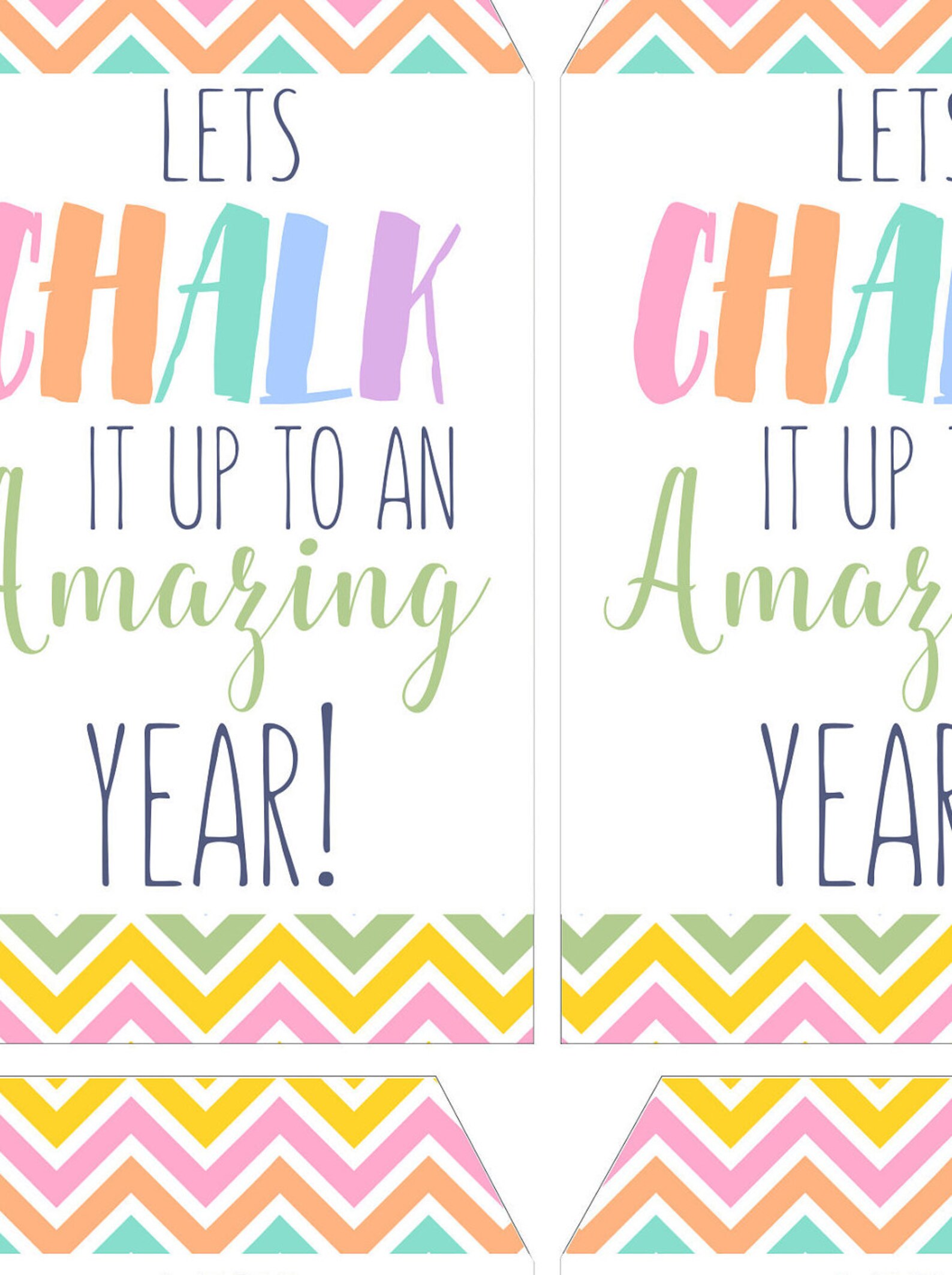 Lets Chalk it up to a great year sidewalk chalk end of year | Etsy