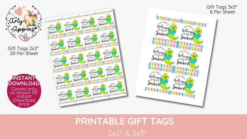 Bookworm Gift Tag, Party, to My Favourite Bookworms, Jelly Snakes, Read ...