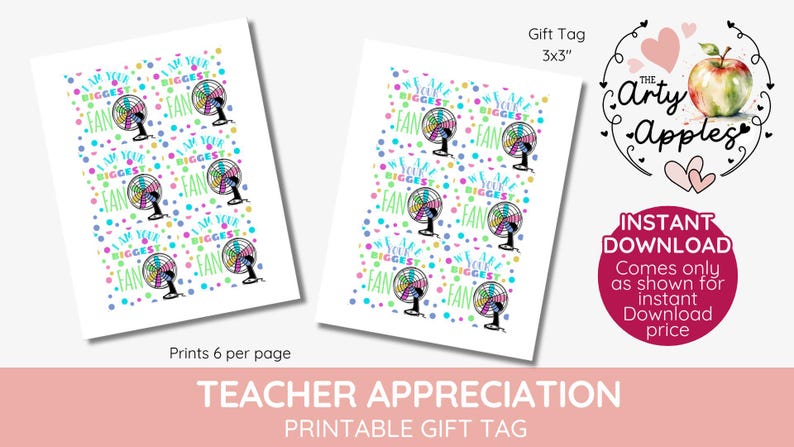 Biggest Fan Teacher Appreciation Hand Fan – Rainbow Pocket Fan ...