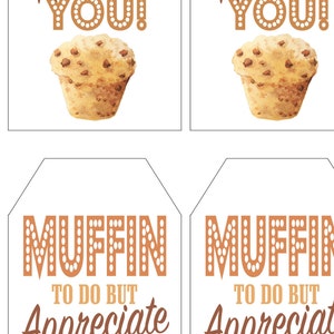 Muffin Tags Muffin Appreciation Tags. Appreciation Gift Tag - Etsy