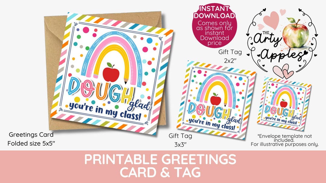 Play Dough Gift Tag, Kindergarten Card, Teacher Back to School ...