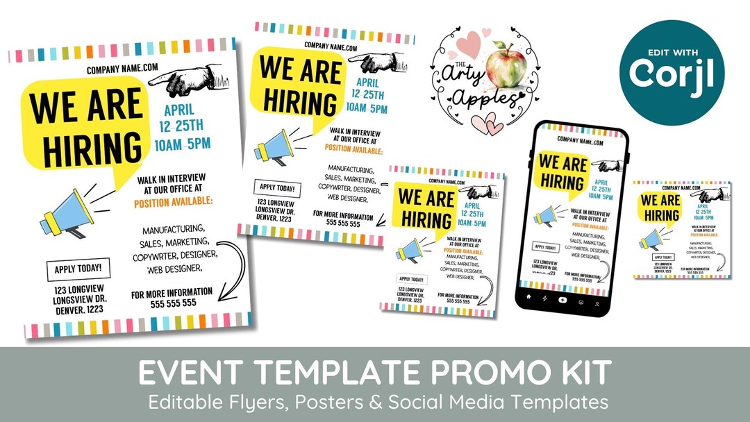 Editable We Are Hiring Staff Flyer, Helpers Required, Job Available ...