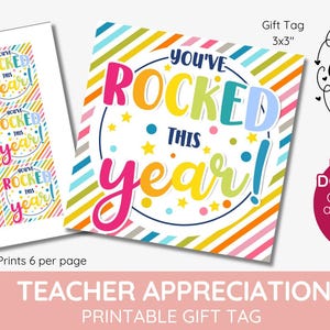 You've Rocked This Year! I Hope Your Summer Rocks, Rock Gift Tag, Class ...