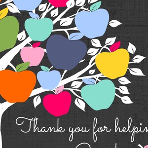 Printable Teacher Tree Apple Tree Class Gift Teacher Gift - Etsy