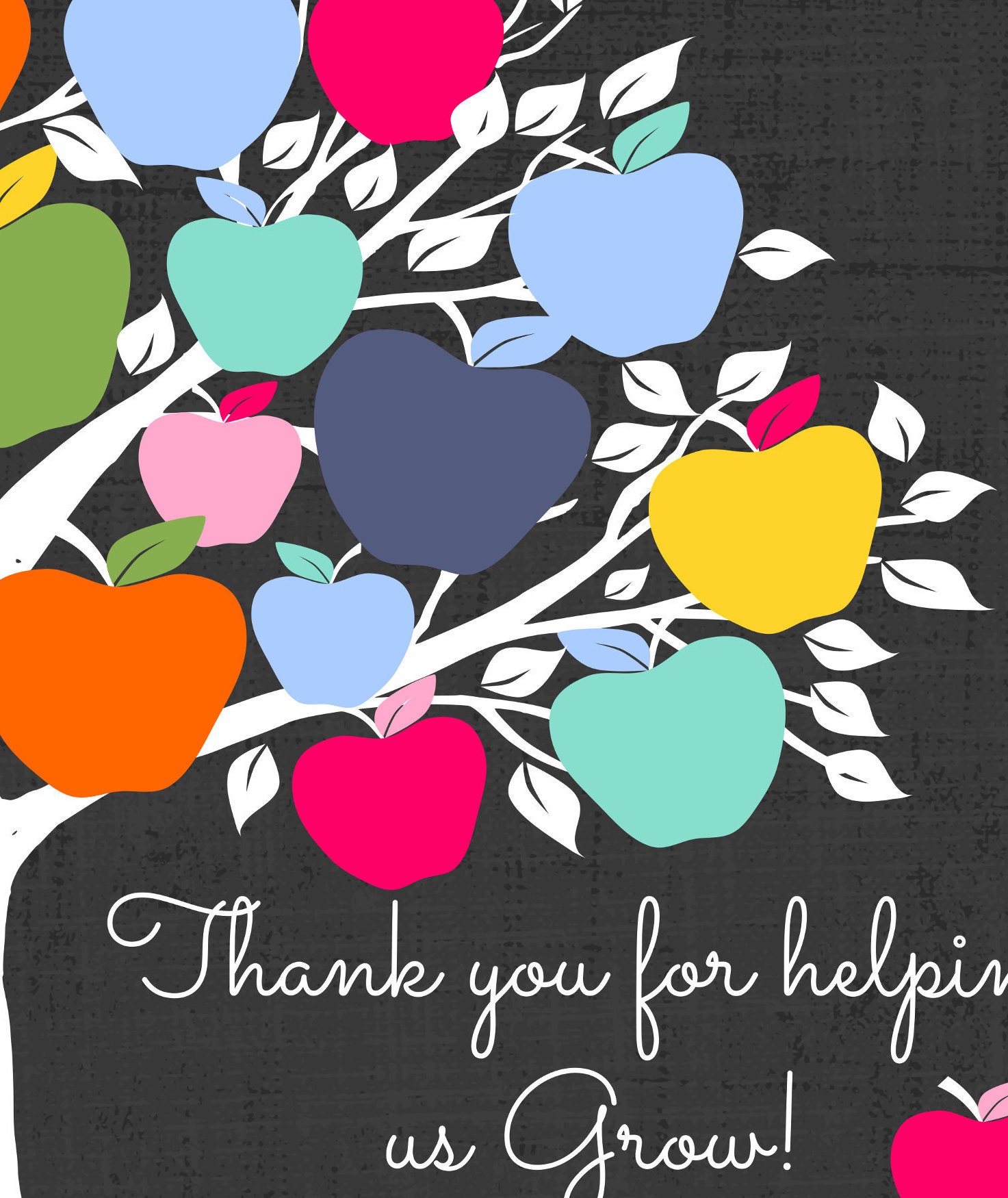 Printable Teacher Tree Apple Tree Class Gift Teacher Gift | Etsy UK