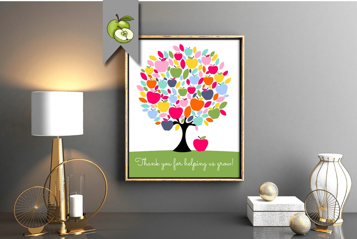 Teacher Apple Tree Printable Gift Printable Teacher | Etsy