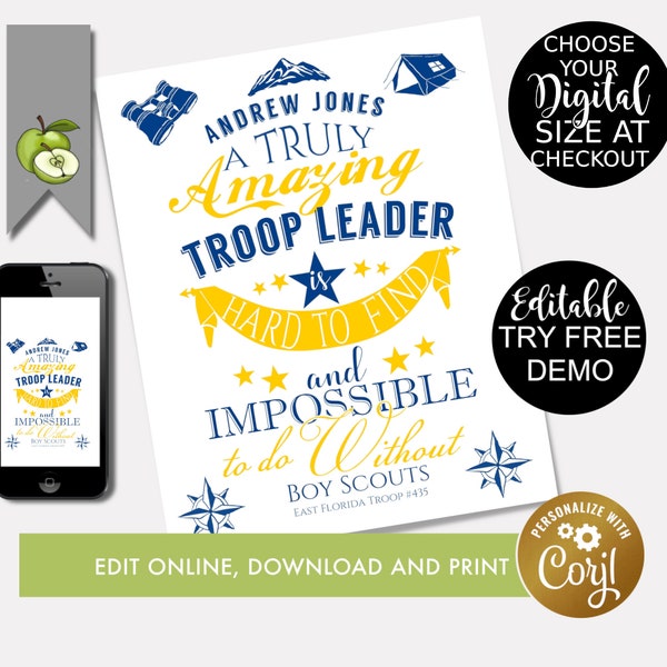 Thank You Printable Cub Scouts - Etsy