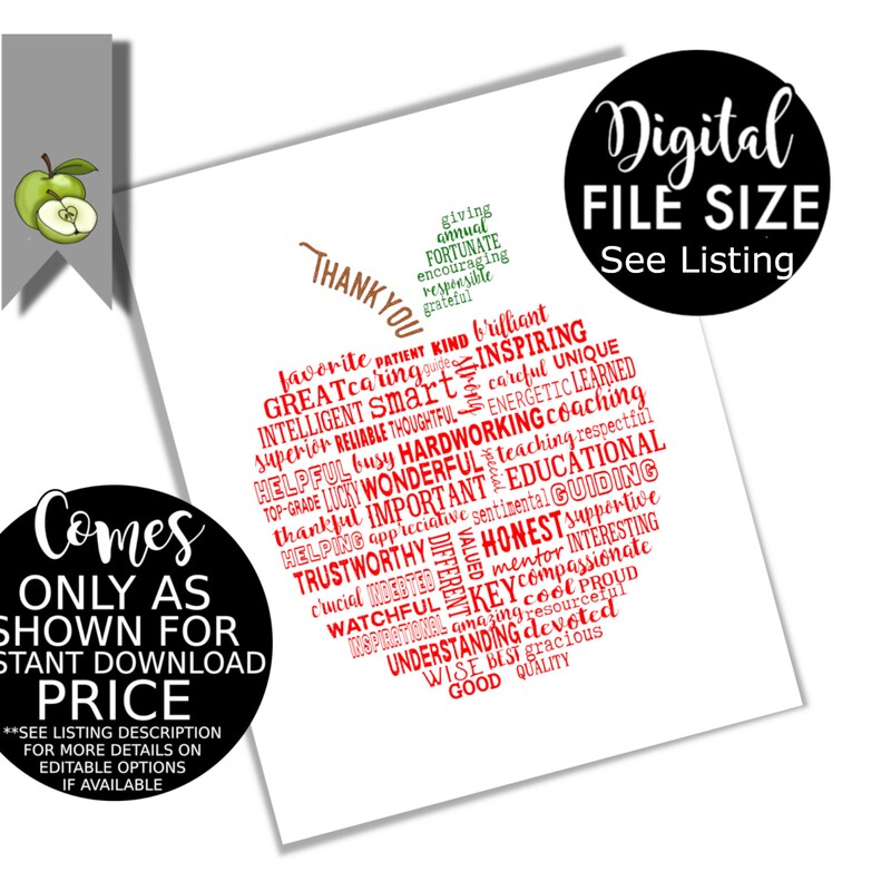 Teacher Apple - Etsy