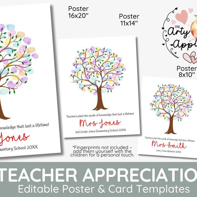 Thumbprint Tree - Etsy