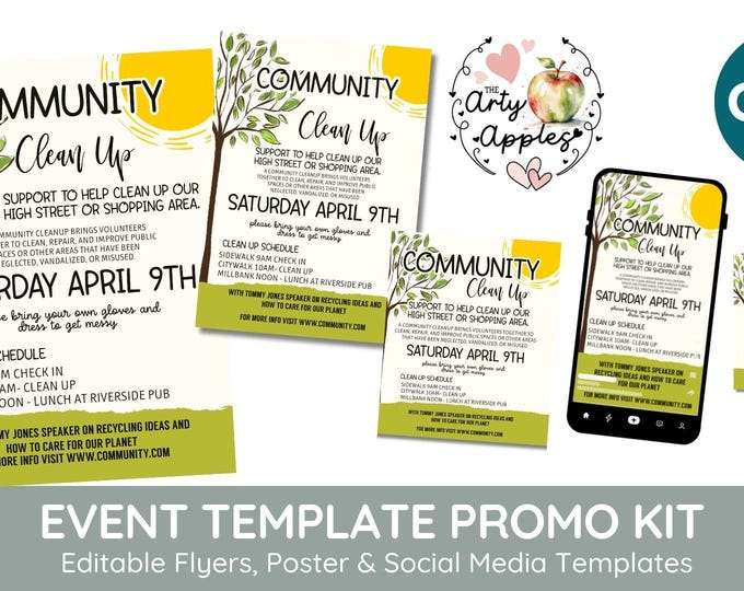 Editable Community Day Flyer Template, Digital Download Block Party ...
