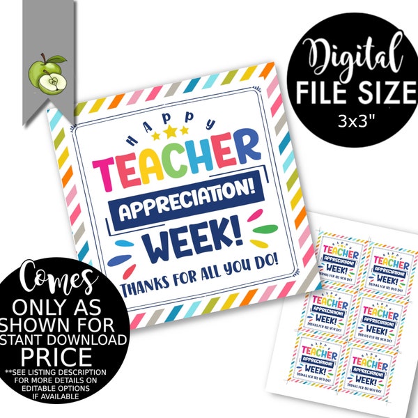 Happy Teacher Appreciation Week Card - Etsy