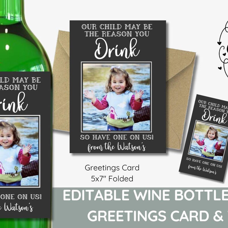 Teacher Wine Label - Etsy