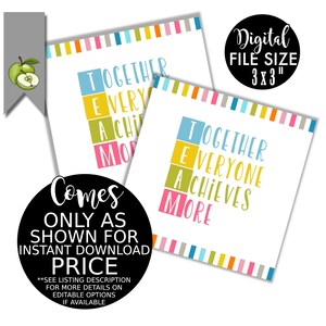 Team Positive Appreciation Gift Tag, Great Team, Thank You Team ...