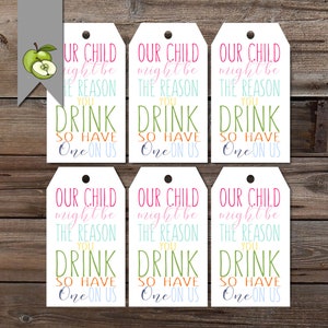 The Reason You Drink, Teacher Wine Gift Tags, Beer Gift Tag, Coach, My ...