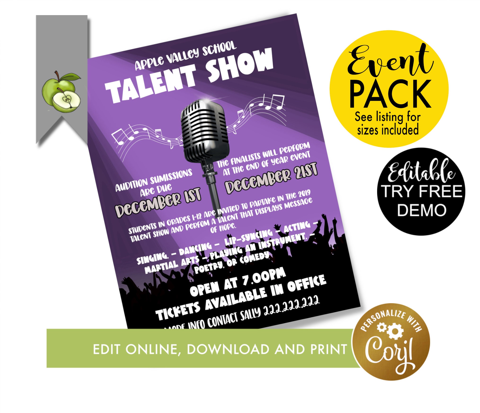 Talent Show Template Flyer