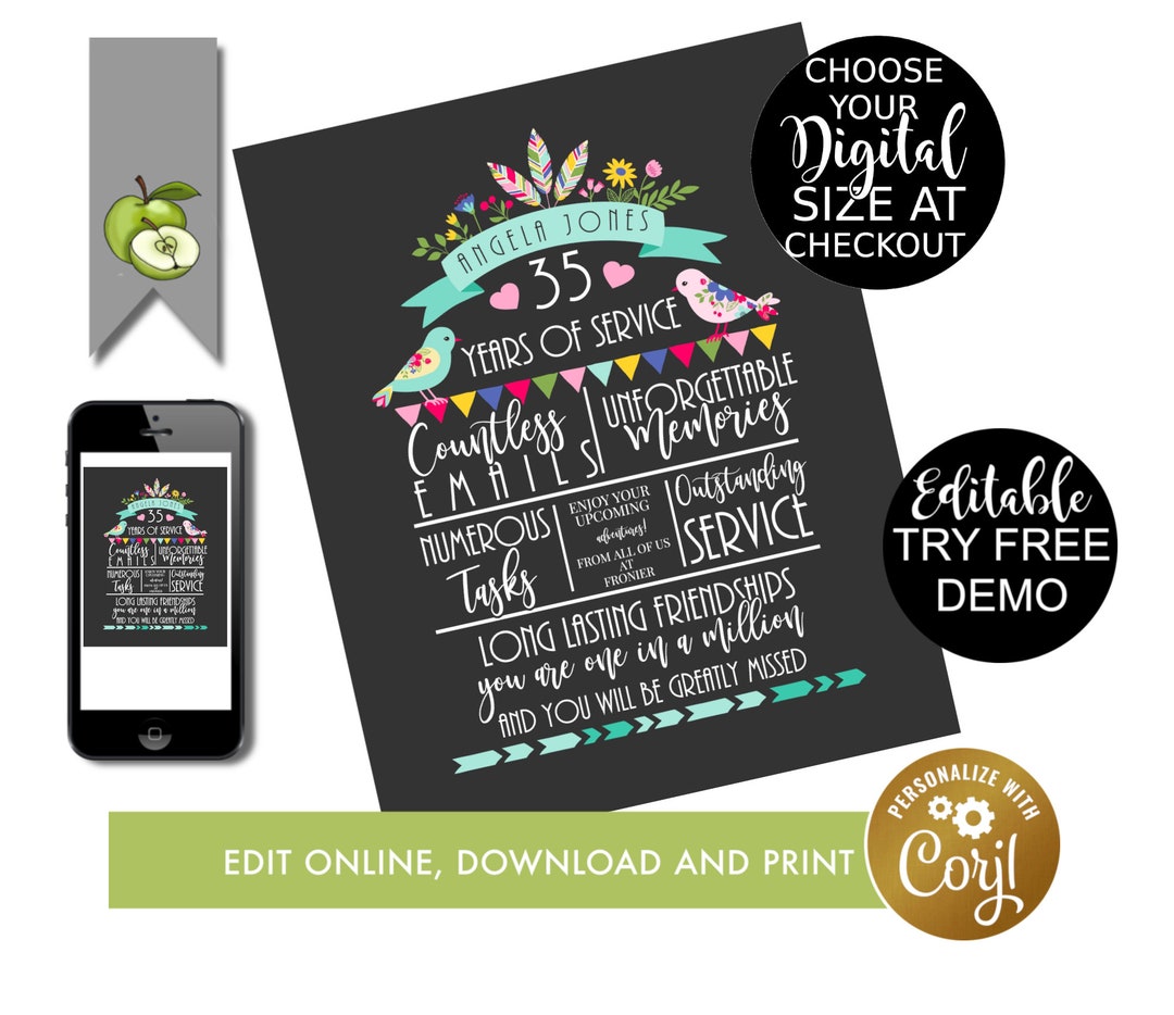 Elegant Boss Retirement Printable Custom Gift for Female Supervisor ...