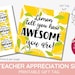 Editable Awesome Teacher Pencil Printable Gift Tag, INSTANT DOWNLOAD ...