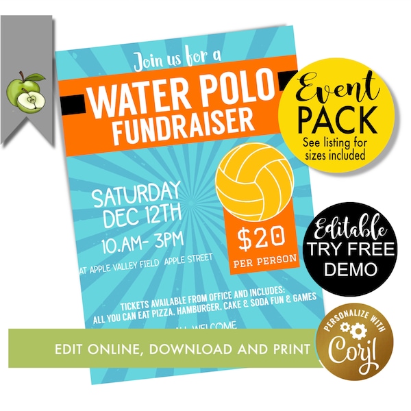 Water Polo Template - Etsy