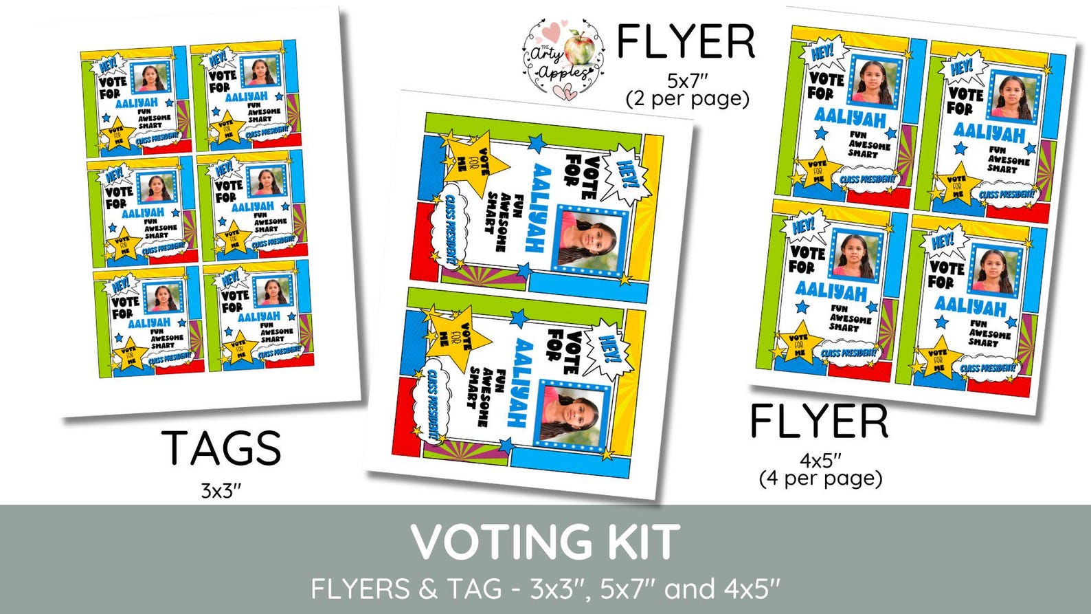 Vote for Class President Poster, Editable Printable, PTO Fundraiser ...
