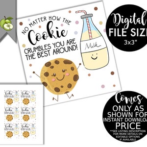 Cookie Thank You Gift Tag Printable How the Cookie Crumbles | Etsy