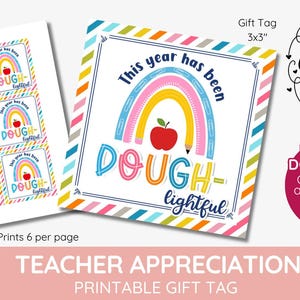 Play Dough Gift Tag Kindergarten Gift Tag, Teacher Graduation Gift Tags ...