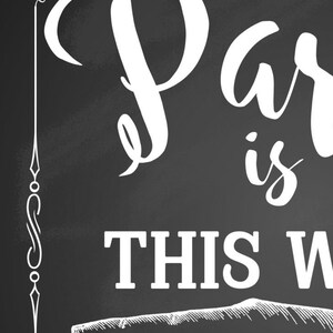 Party This Way Sign, Pointing Finger in Both Directions, Party Sign ...