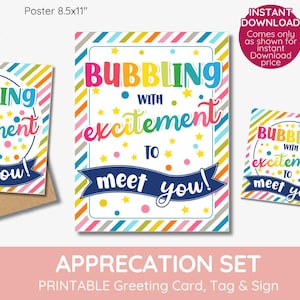 New School Year Bubbles Gift Tags, We've Been Bubbling With Excitement ...