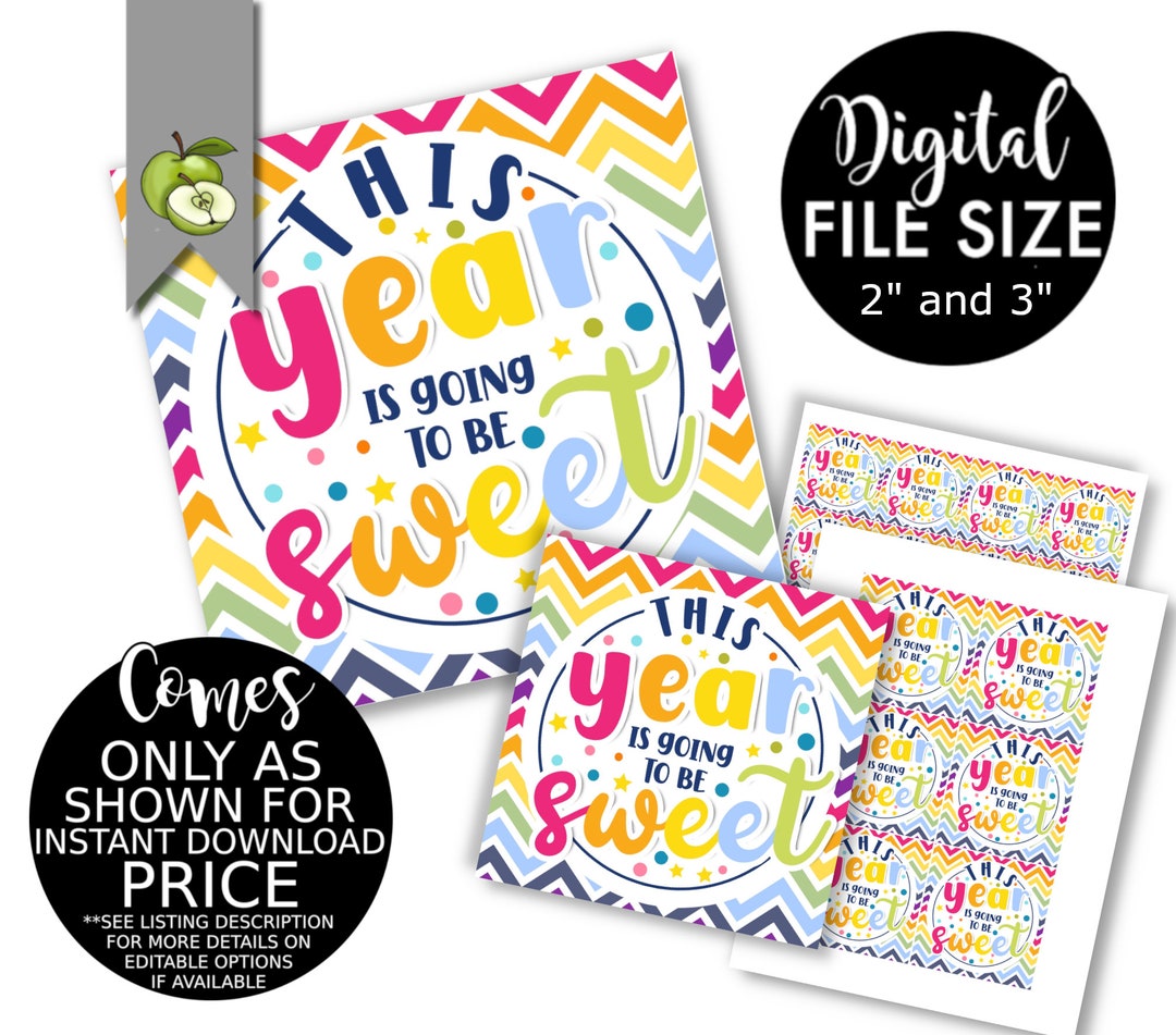 This Year is Going to Be Sweet Printable Gift Tag, Instant Download ...