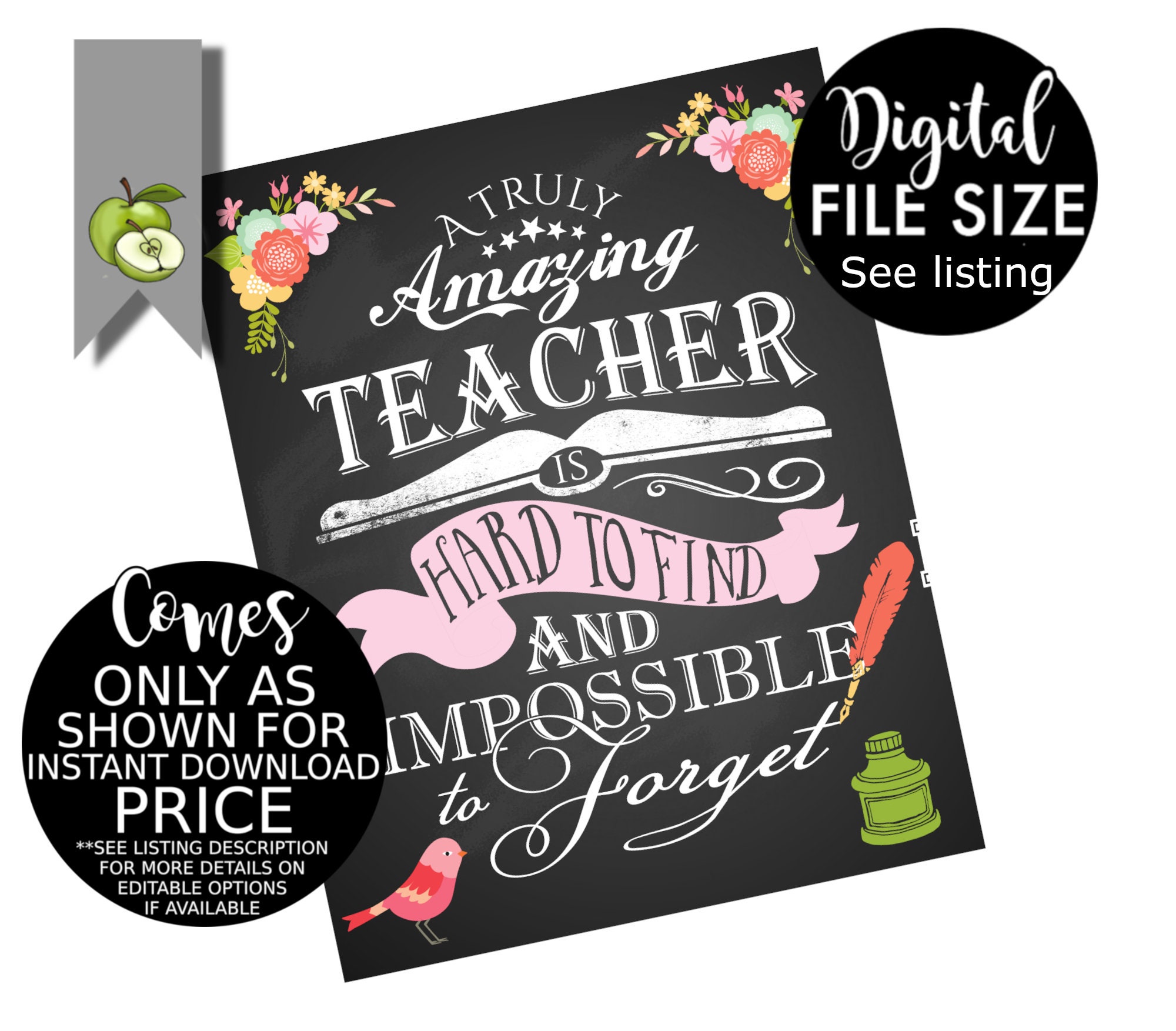 A Truly Amazing Teacher Appreciation Gift Amazing Teacher is | Etsy