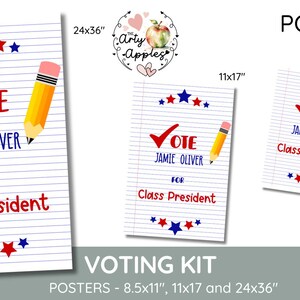 Vote for Me Editable Tag, Class President, Note Paper, School Vote Tag ...
