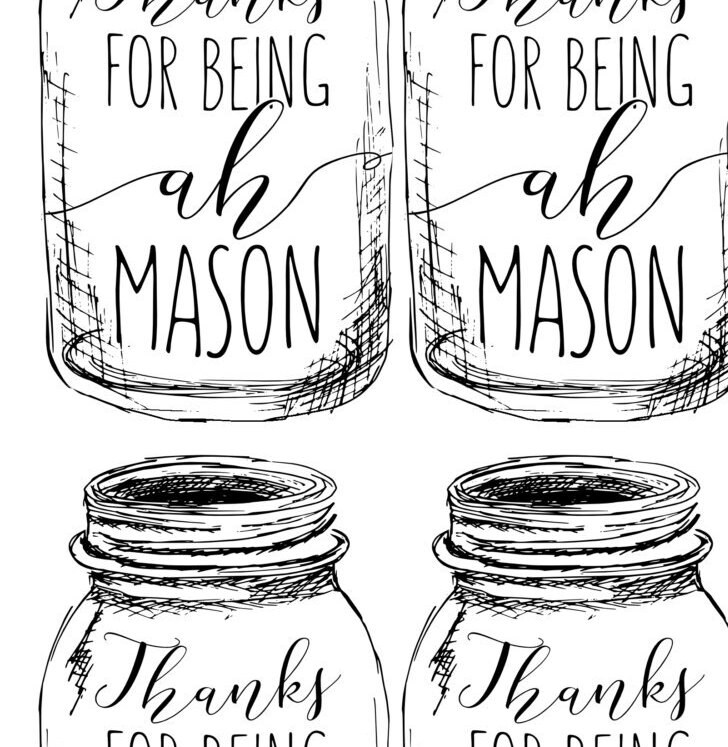 Ah Mason Jar Gift Tag Christmas Teacher Appreciation Gift - Etsy UK