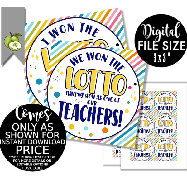 I Won the Lotto Having You as My Teacher - Etsy