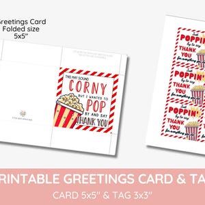 This May Sound Corny Thank You Popcorn Gift Tag, Staff Employee ...