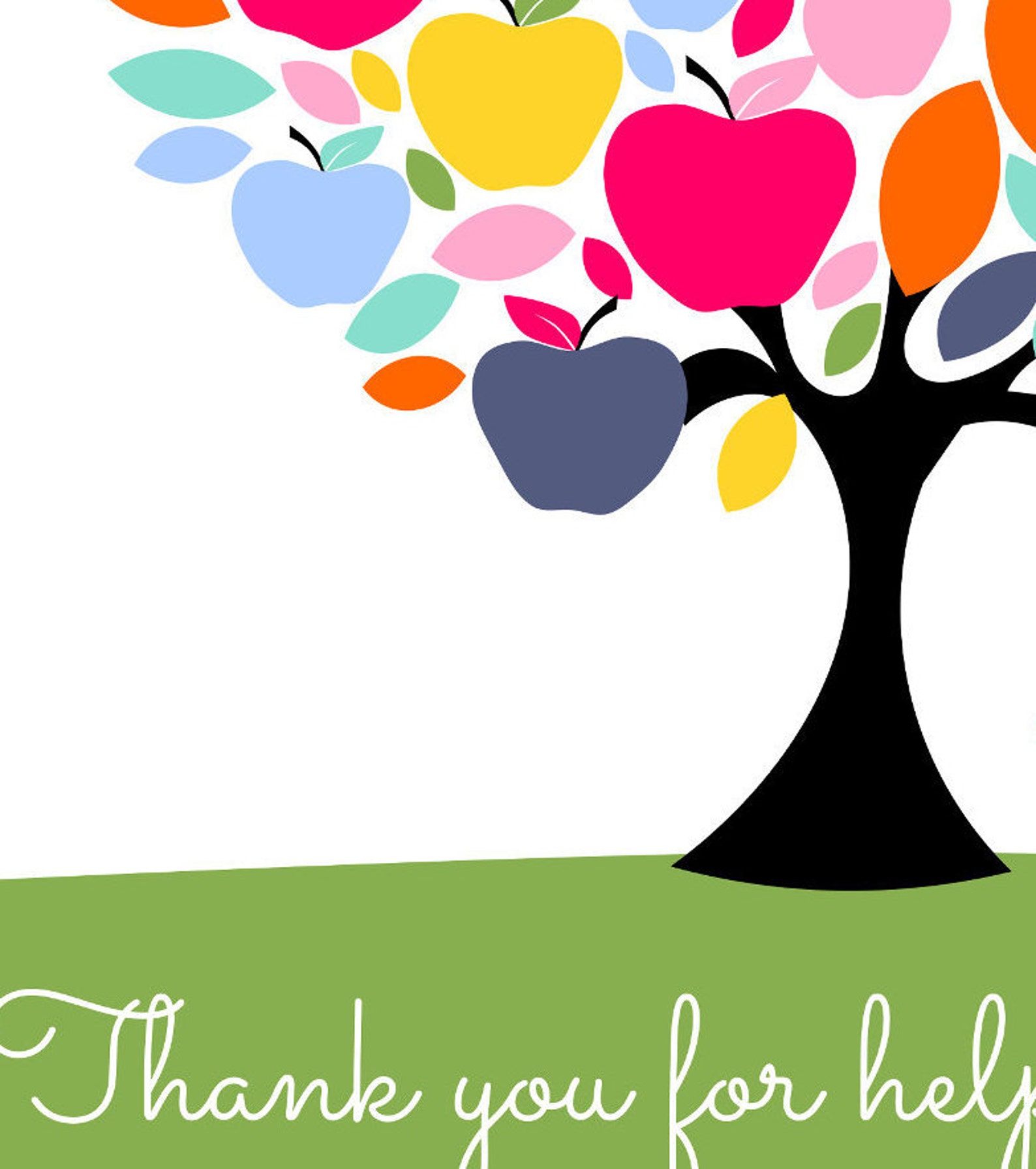 Teacher Apple Tree Printable Gift Printable Teacher - Etsy