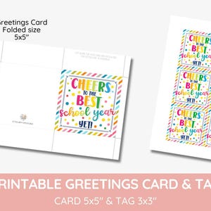 Cheers to the Best School Year yet Wine Gift Tags & Card, Beer Ale ...