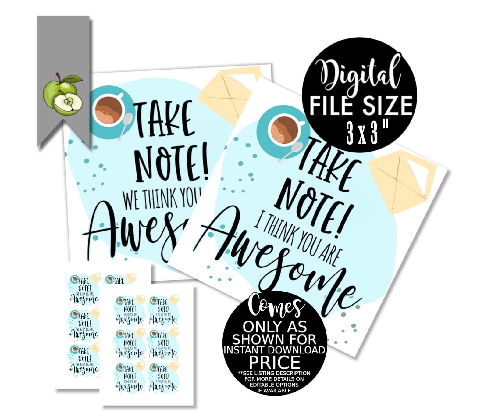 Take Note I Think Your Awesome Take Note We Think Your - Etsy